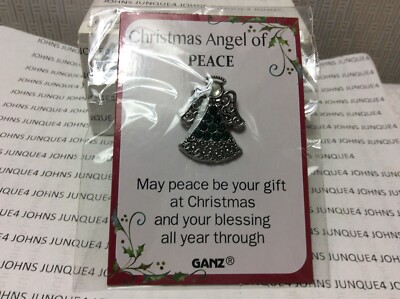 PEACE PIN GANZ New in plastic bag "May peace be your gift at Christmas ...