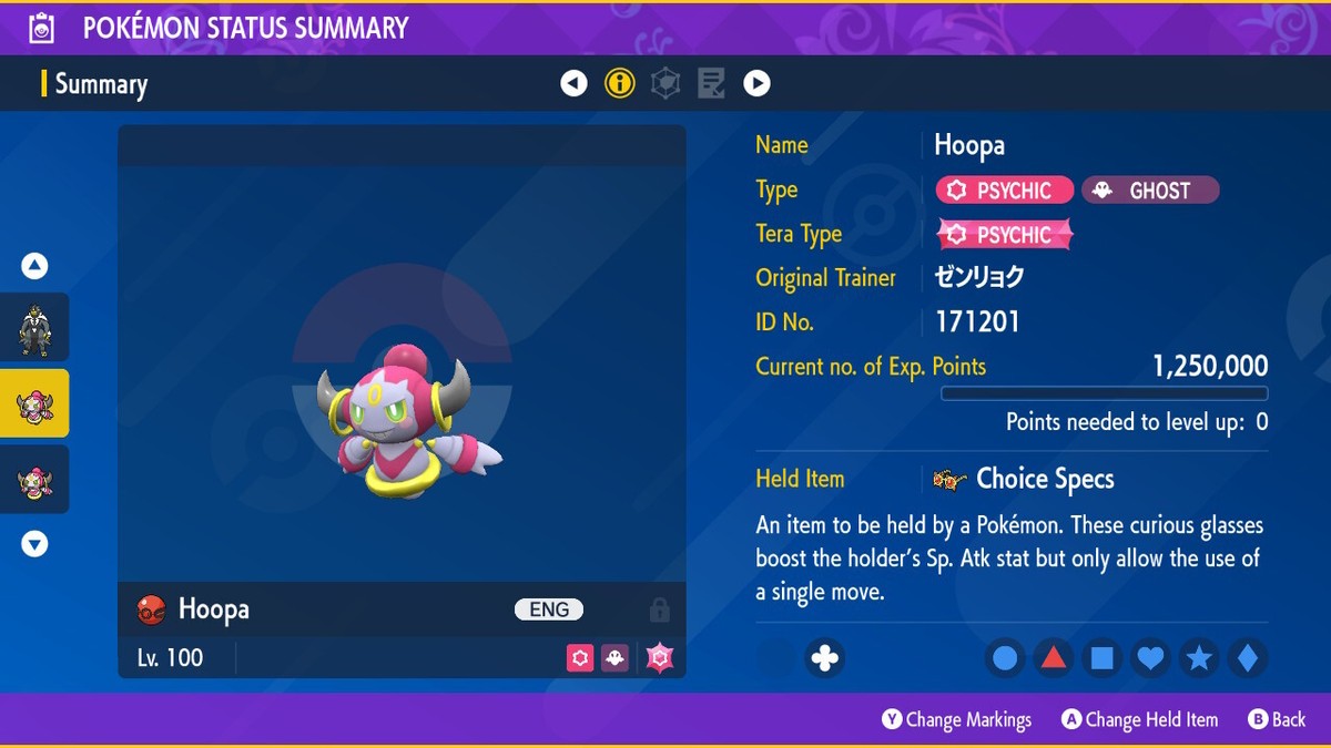 Hoopa Stats