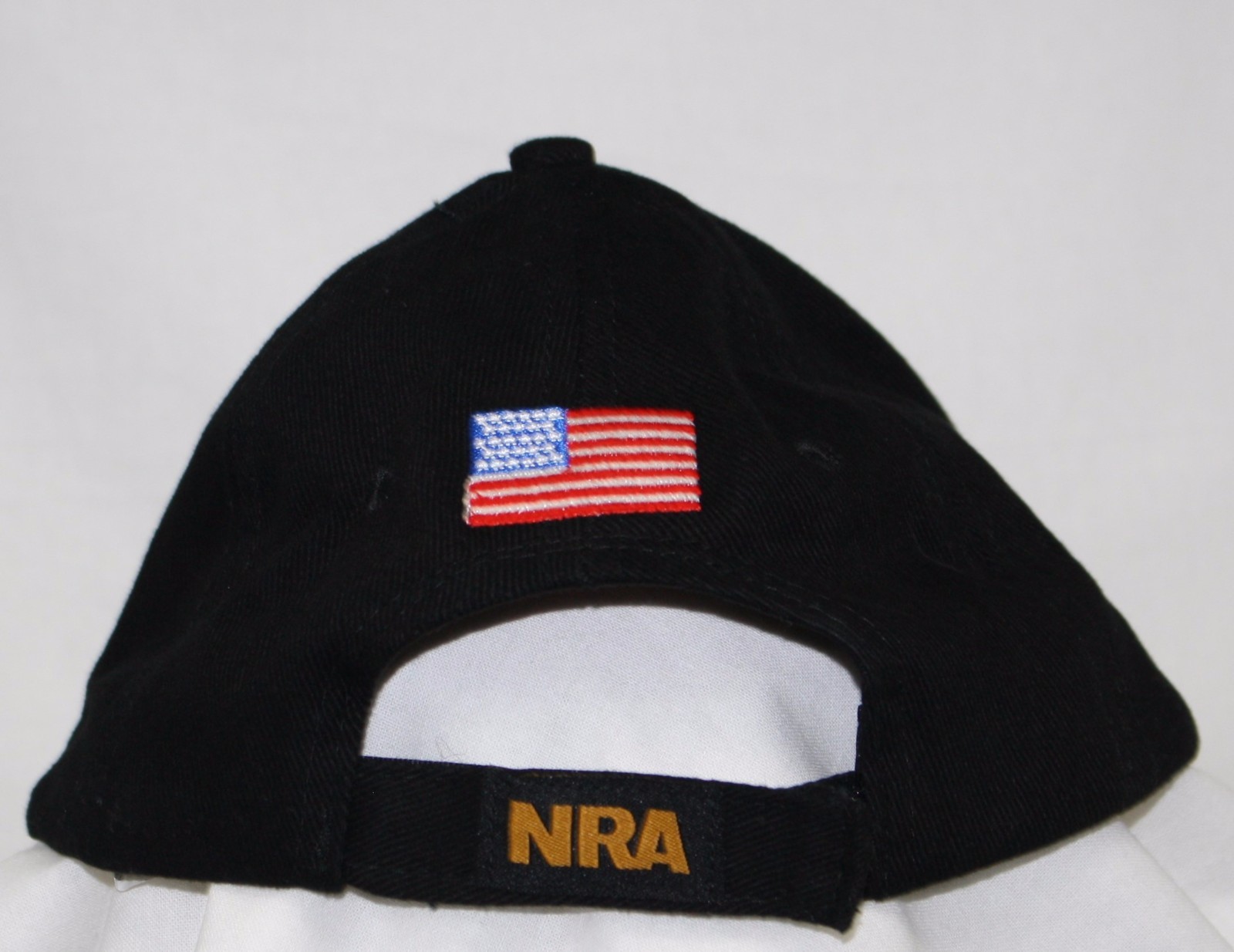 MINT NRA Black Baseball Cap Hat Adjustable Strap US Flag National | eBay