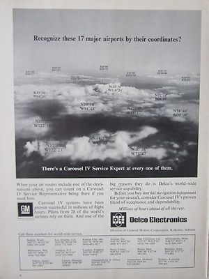 1/1973 PUB DELCO ELECTRONICS GM CAROUSEL IV INERTIAL NAVIGATION ...