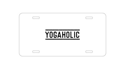 Aluminum License Plate - - Yogaholic Yoga | eBay