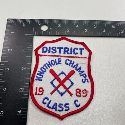 Vtg Kinda Rough DISTRICT KNOTHOLE CHAMPS 1989 CLASS C Patch 261F | eBay