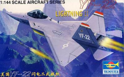 Trumpeter - Lockheed YF-22 Lightning II Modell-Bausatz - 1:144 NEU Tipp ...