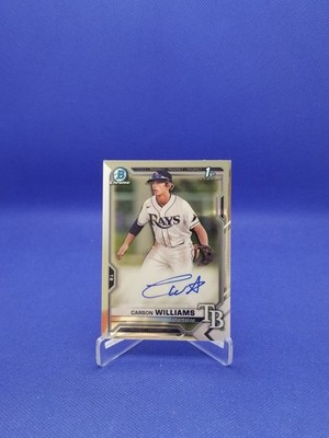 CARSON WILLIAMS 2021 Bowman Chrome 1st AUTO CDA-CW Rookie Card Rays | eBay