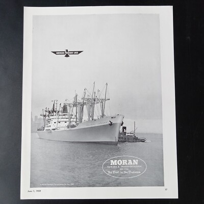 Moran Towing Transportation SS PRESIDENT JACKSON American President ...