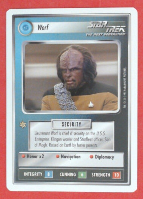 Star Trek CCG -Worf - WB Premier Beta 1995 -R117 | eBay