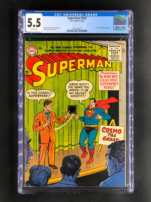 Superman #103 CGC 5.5 FN- White Pages Mr. Mxyztplk Appearance | eBay