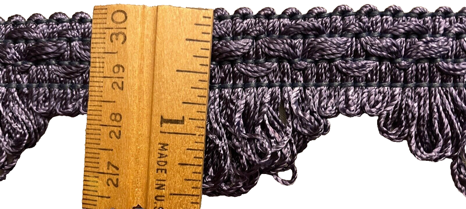 PURPLE LOOPY FRINGE 3 pcs - Varying Lengths - 1½"x1 y 7", 1y 7", 1y 4 ...
