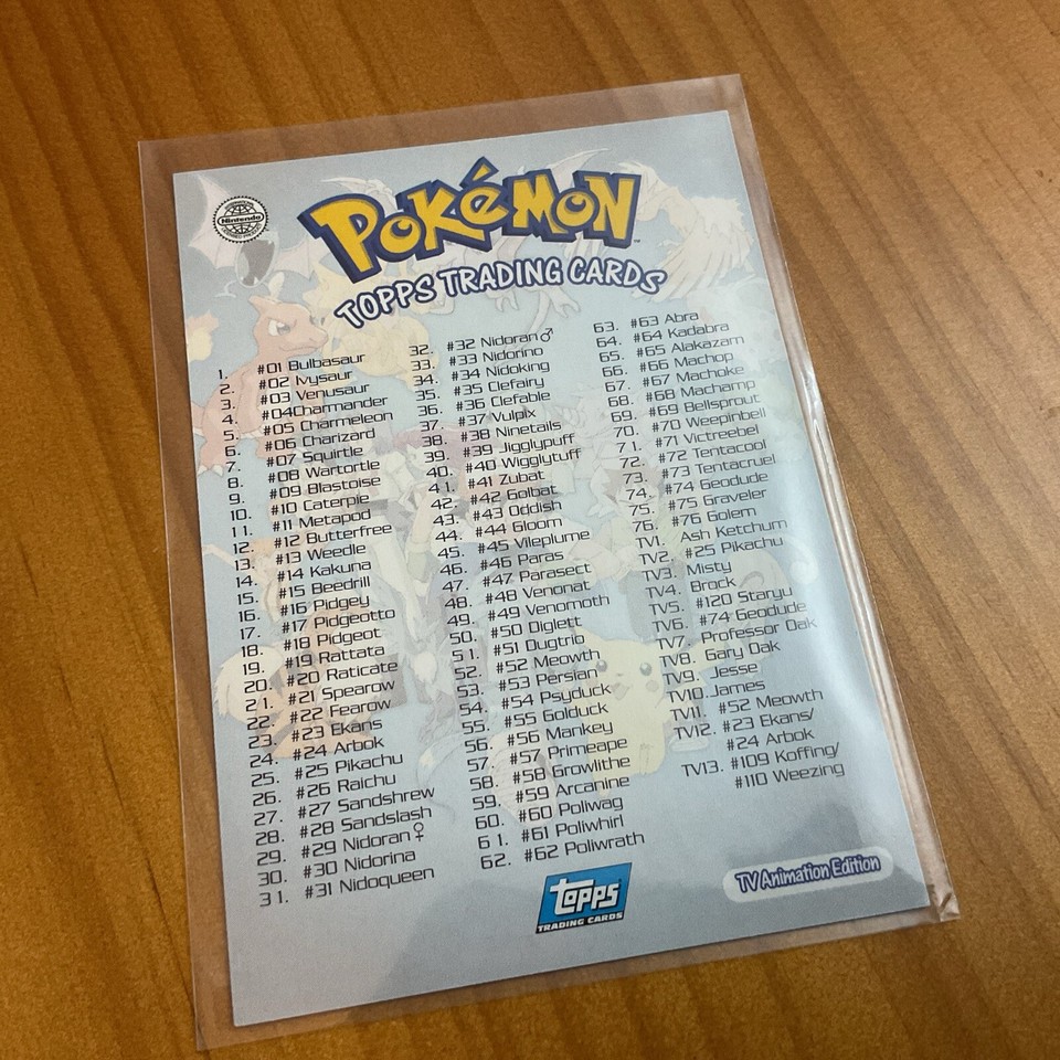 Pokemon Topps 1999 - Gotta Catch ‘em all! - Official Trading Cards List ...