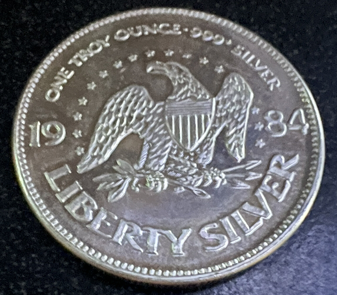 Vintage A-Mark 1984 1oz Silver Round .999 Liberty Silver Round | eBay