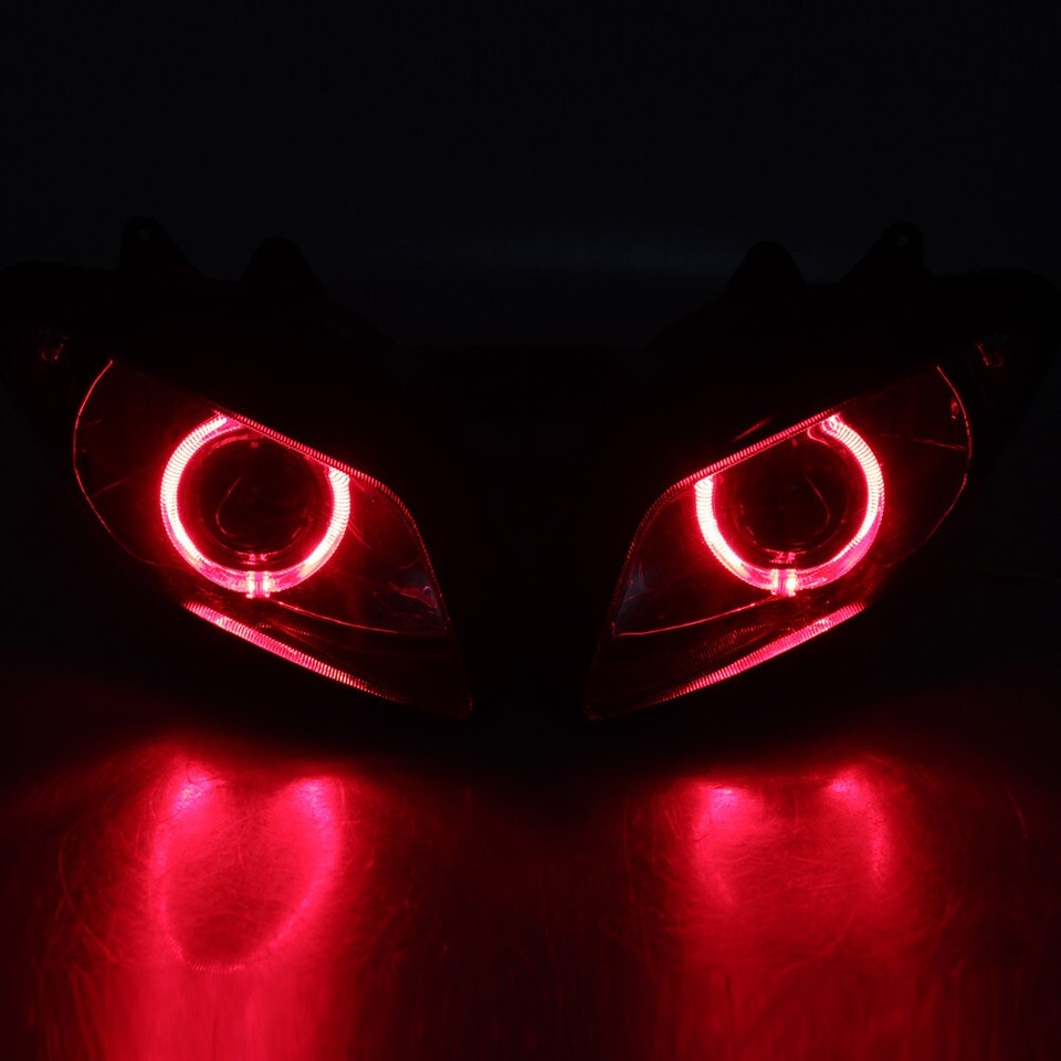 For Yamaha YZF R1 2002-2003 HID Projector Headlight Assembly Red Angel ...