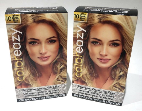 2 X COLOR EAZY LIGHTEST BLONDE #10 Women’s Permanent Cream Hair Color ...