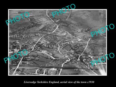 OLD 8x6 HISTORIC PHOTO OF LIVERSEDGE ENGLAND AERIAL VIEW OF THE TOWN ...