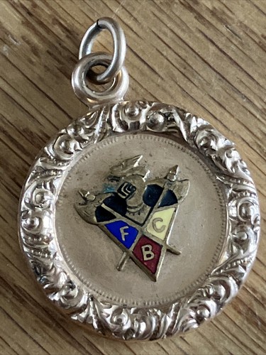 Antique Knights Of Pythias FCB Fraternity Gold Plated Charm Watch Fob ...