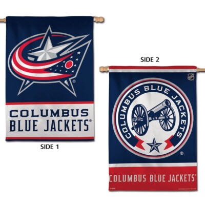 COLUMBUS BLUE JACKETS LOGO 28"X40" DOUBLE SIDED BANNER FLAG NEW ...