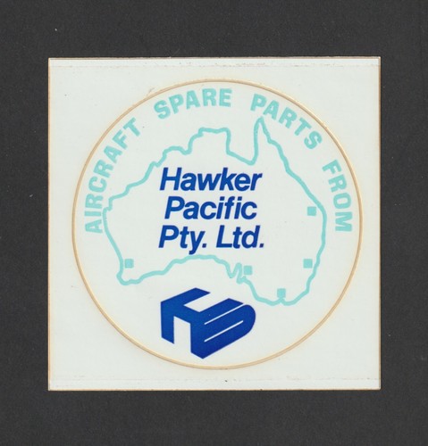 VINTAGE HAWKER PACIFIC PTY LTD AUSTRALIA AIRCRAFT SPARE PARTS SUPPLIER ...