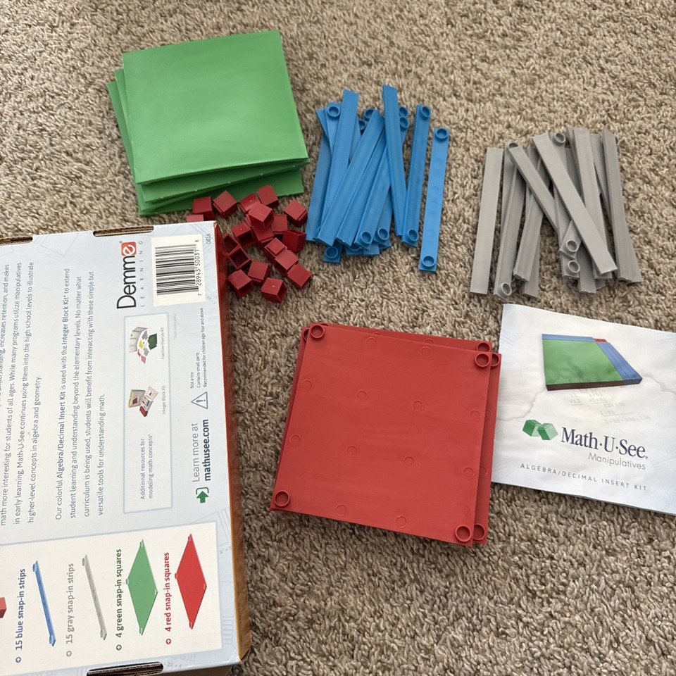 Math-U-See Manipulatives Integer Block Kit Set With Algebra / Decimal ...