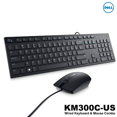 Dell KM300C Wired Keyboard & Mouse Combo USB US Layout 104 Keys | eBay