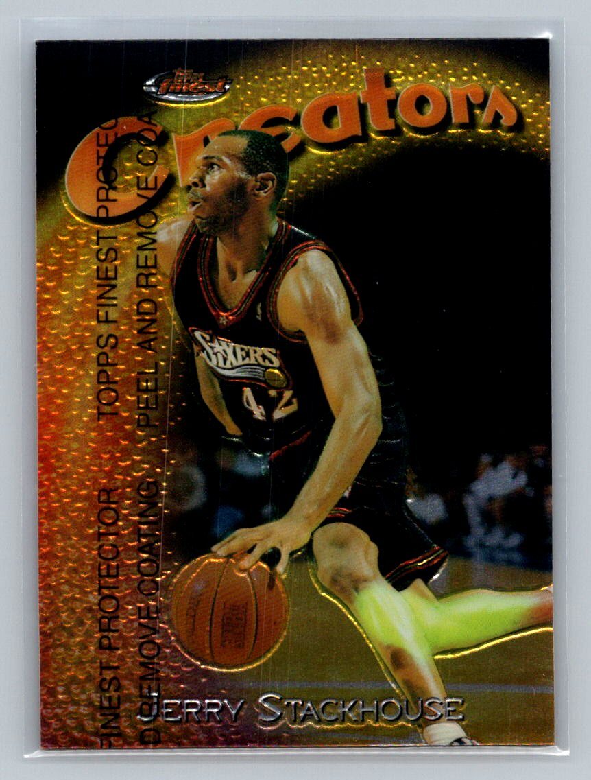 1997 Topps Finest Bronze Jerry Stackhouse #253 Philadelphia 76ers | eBay