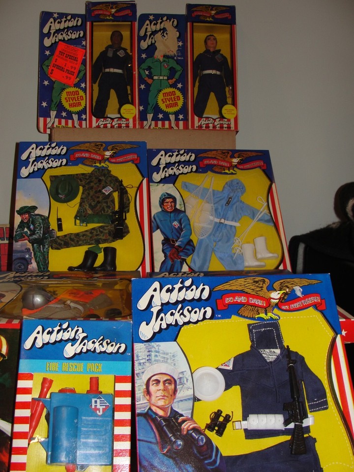 Vintage 1971 "Action Jackson" Mego" 8” Action Figures AA NB X 2 W 6 ...