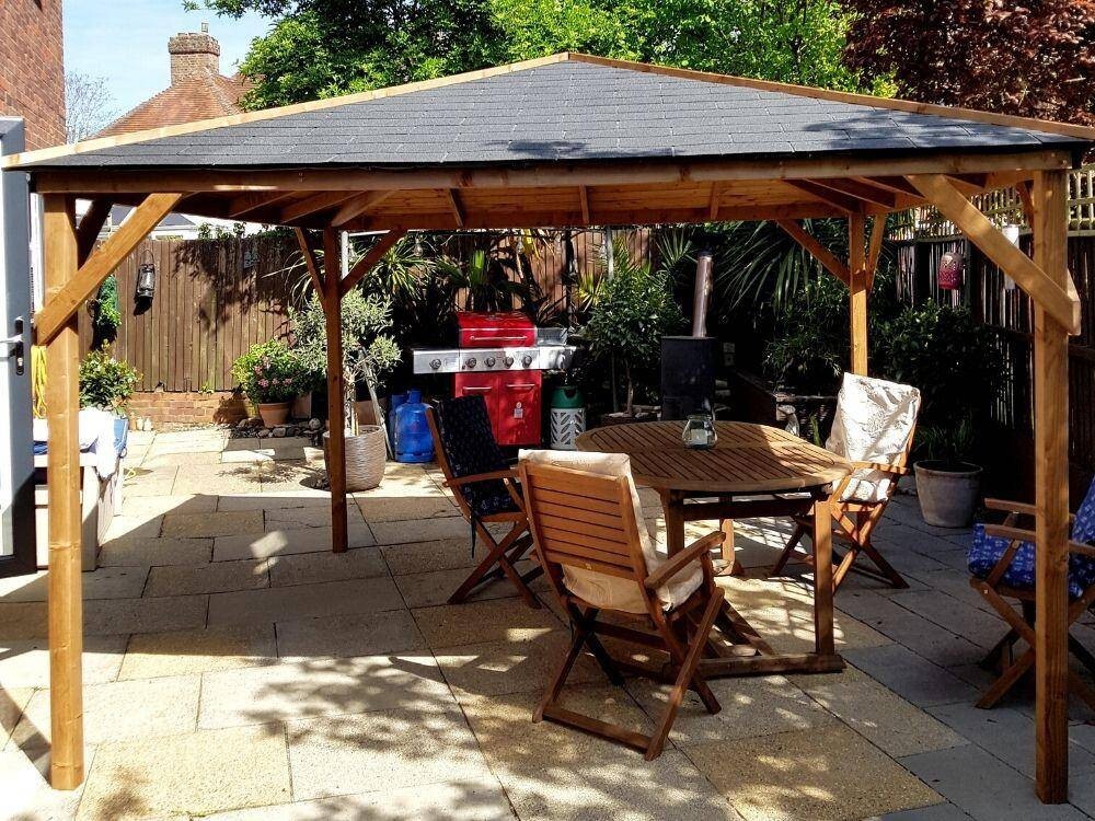 Dunster House Utopia 300 Wooden Garden Gazebo for sale online | eBay UK