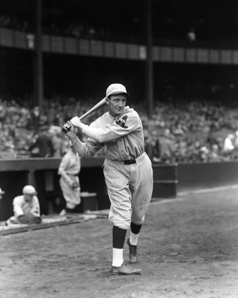 William E Webb of the Boston Red Sox swinging a bat in 1930 Baseball ...