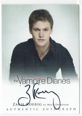 Vampire Diaries Season 2 Autograph Auto Card A7 Zach Roerig as Matt ...