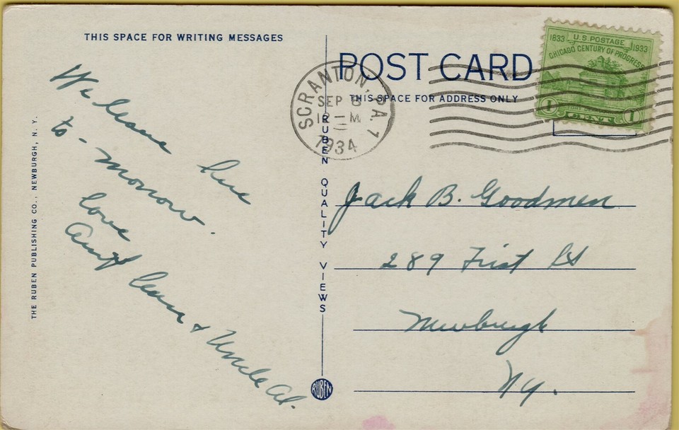 1934 Exterior Street View Technical High School Scranton PA Postcard ...