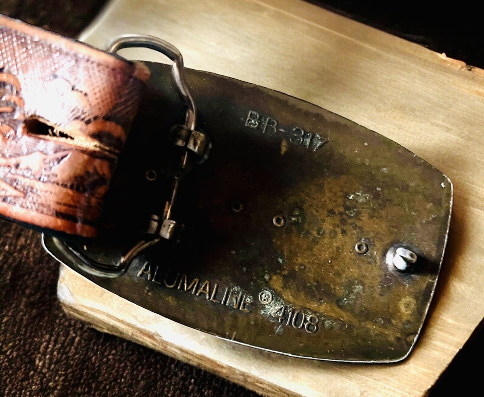 Eagle Alumaline 4108 Belt Buckle BB-317 With Leather Belt Size 38 Hand ...