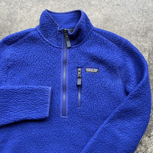 Patagonia Half Zip Pullover Retro Pile Fleece Mens Size Small Solid ...