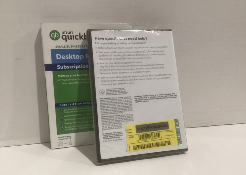 Intuit Small Business Acounting 2022 Desktop Pro Plus Subscription 1 ...