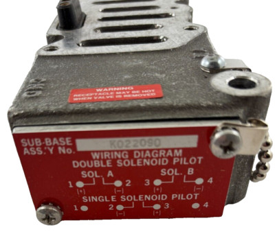 K022090: DOUBLE SOLENOID PILOT SUB BASE ASSEMBLY | eBay