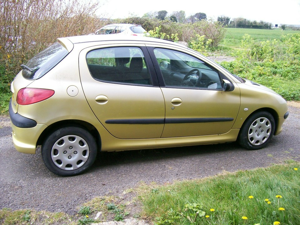 PEUGEOT 206 S 1.4 2004 REG YELLOW KAW 5 DR AUTOMATIC WING BONNET ...