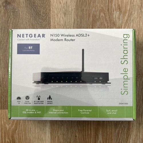 Netgear N150 wireless ADSL2+ modem router Sealed | eBay UK