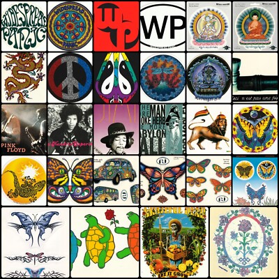 Assorted Vinyl Bumper Stickers Window Decals And Paper Postcard ...