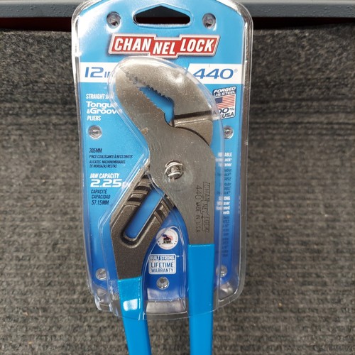 CHANNEL LOCK 440 STRAIGHT JAW ADJUSTABLE 12" PLIERS BRAND NEW | eBay