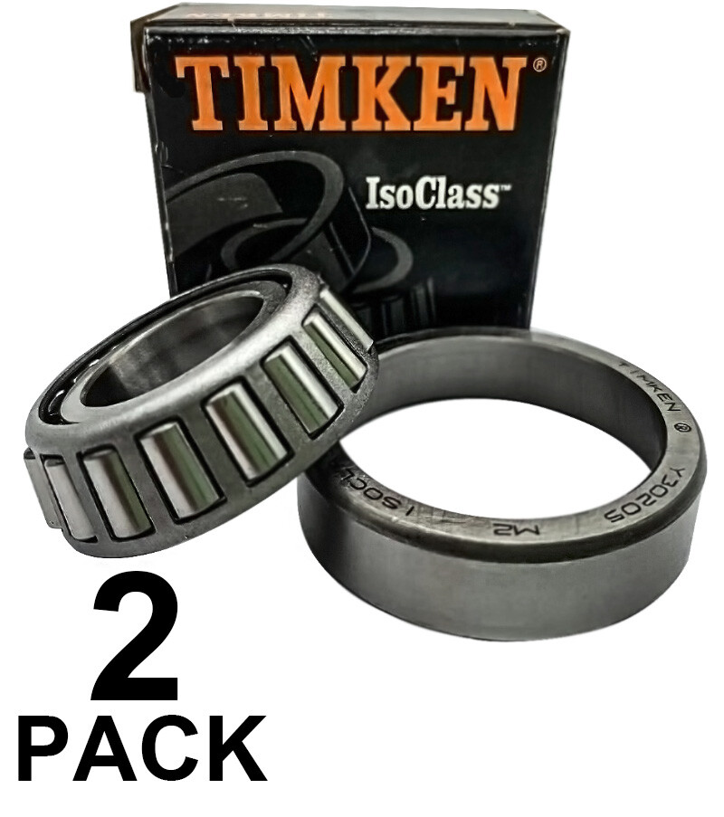 (2 PACK) USA TIMKEN 30205M Metric Tapered Roller Bearing 25x52x16.25mm ...