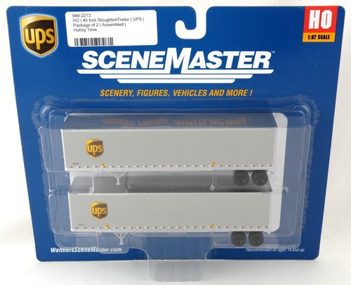 HO Scale 45' Stoughton Trailers (2-pk) - UPS (New Shield) - Walthers ...