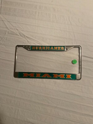 Miami Hurricanes NCAA License Plate Frame RICO | eBay