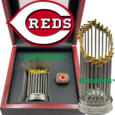 Cincinnati Reds 1990 WS World Series CHAMPIONSHIP RING + TROPHY + CASE ...