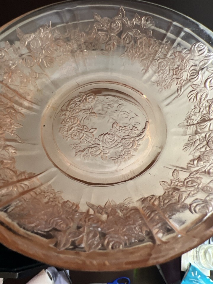 Set of 3 Depression Glass Federal Glass Co SHARON / CABBAGE ROSE 6 ...
