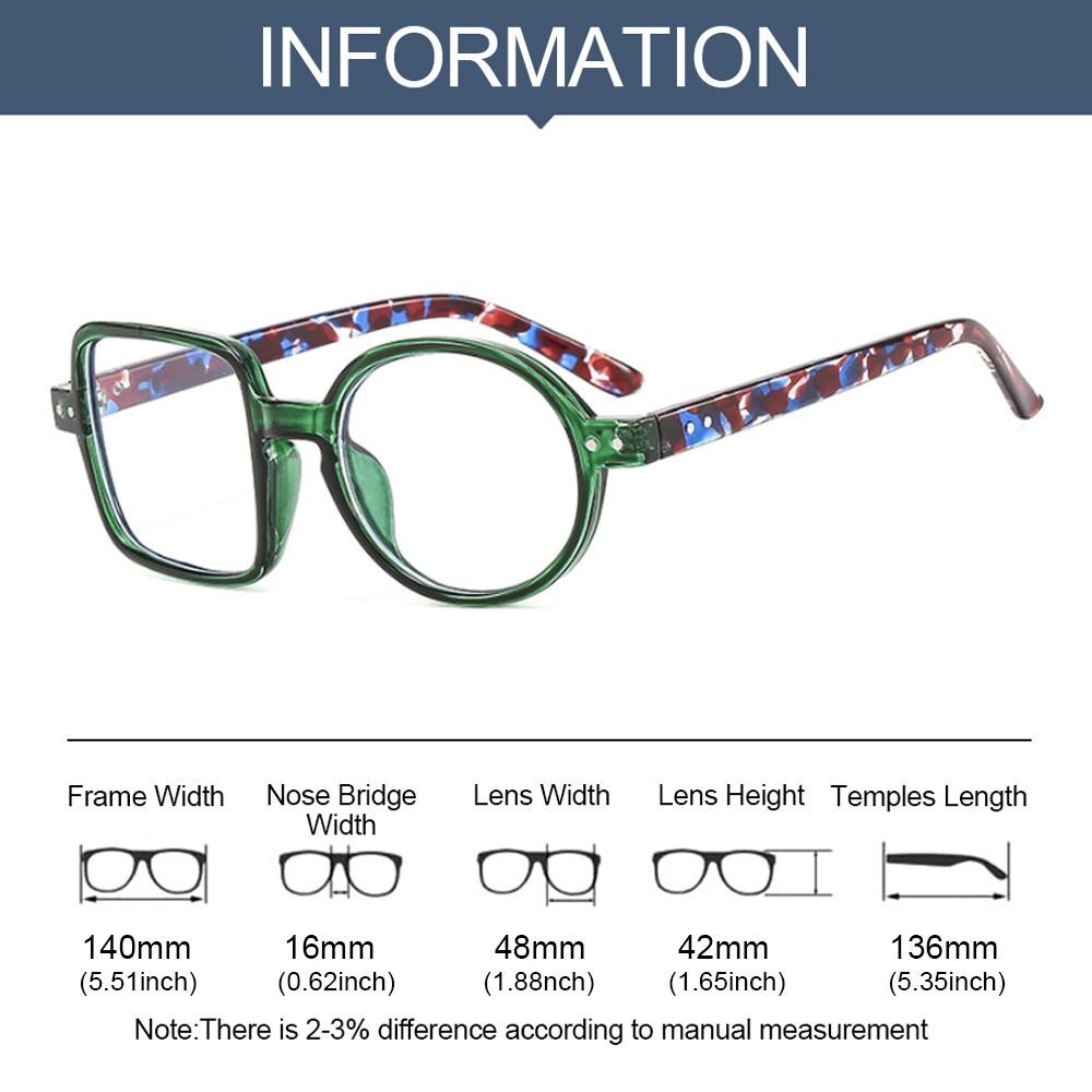 Oversized Portable Square Glasses Spectacles Optical Glasses Eyeglasses ...