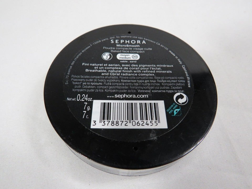 New Sephora Microsmooth Multi-Tasking Baked Face Powder Compact 30 Sand ...