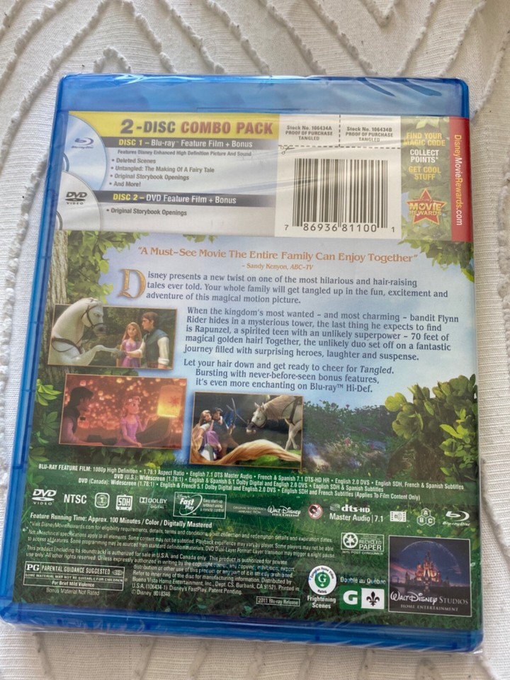 Disney Tangled Blu-Ray and DVD Combo Sealed New | eBay