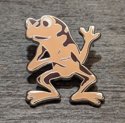 Brown and Beige Animated Frog or Toad Cute Enamel Pinback/Badge | eBay