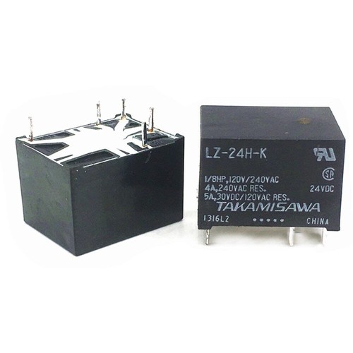 2Pc TAKAMISAWA LZ-24H 24VDC Power Relay 5Pins Replace LZ-24H-K #D1 ...