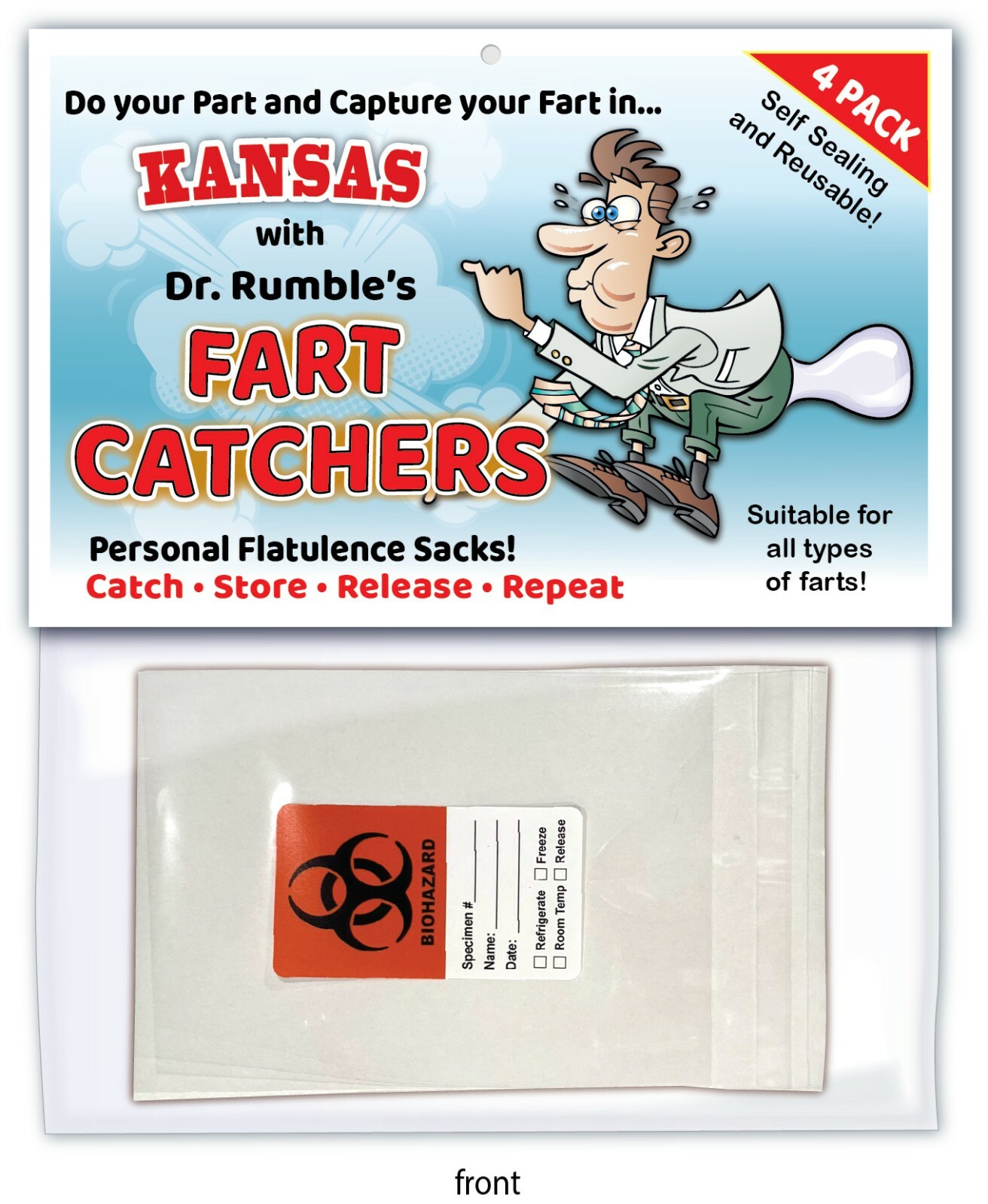 KANSAS FART CATCHERS - Butt Bags - Gag Joke Funny Prank Birthday ...