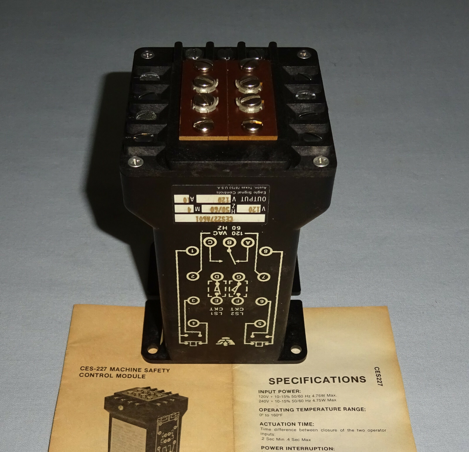 Eagle Signal Controls CES227A601 Safety Control Module CES-227 120VAC ...