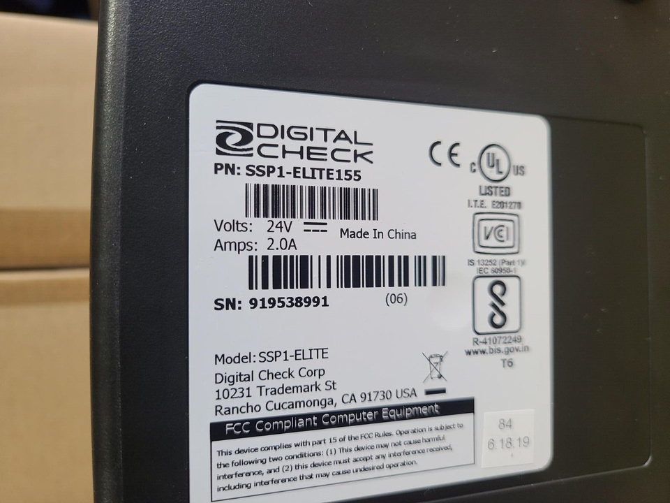 Digital Check SmartSource SSP1-ELITE155 Pro Elite Single Feeder Check ...