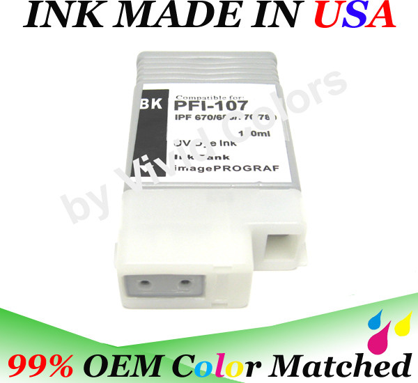 Compatible ink cartridge PFI107 Black for Canon ipf670 Printer model | eBay